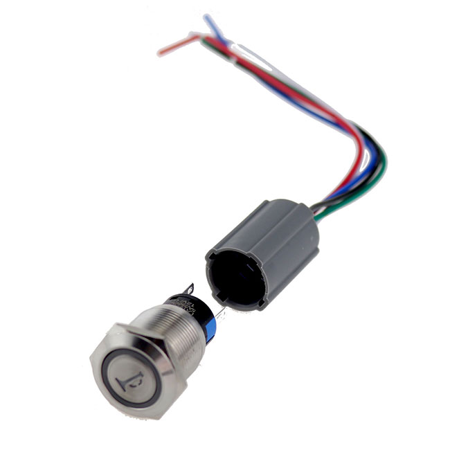 Car Horn Anti Vandal 1NO1NC long life Push Button Switch With Connector ...