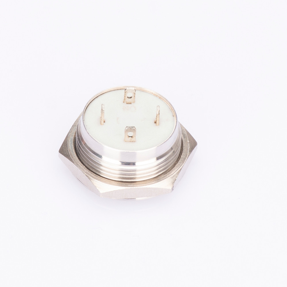 22mm Micro Anti Vandal Push Button Switch Metal Illuminated Ultra Short ...