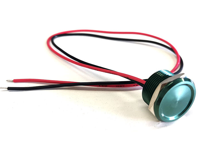 Waterproof Piezo Touch Switch , Aluminum Push Button Switch Green Color ...