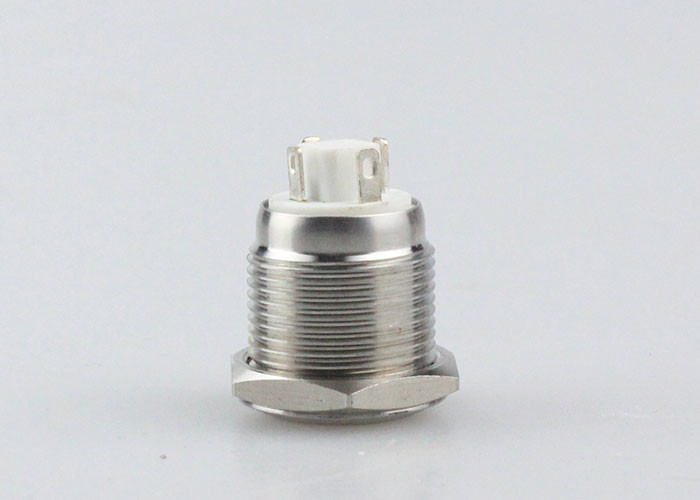 12V 24V LED Panel Mount Push Button Switch , 1NO 16mm Momentary Push ...