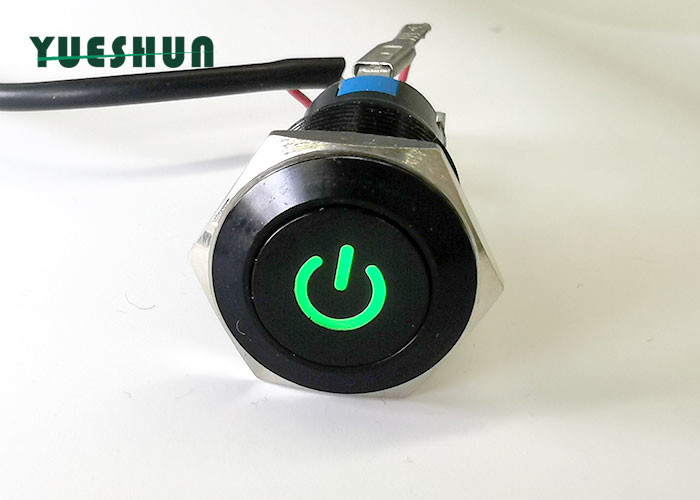 Stainless Steel Push Button Switch LED Illuminated Power Type Long ...