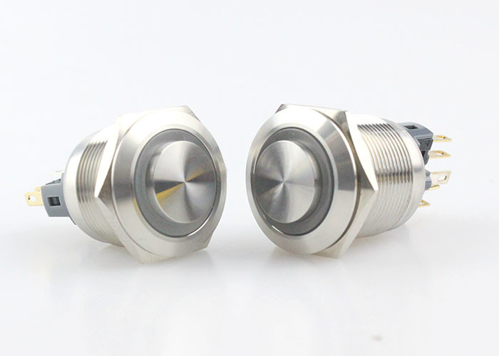 19mm Illuminated Push Button Light Switch Momentary Type