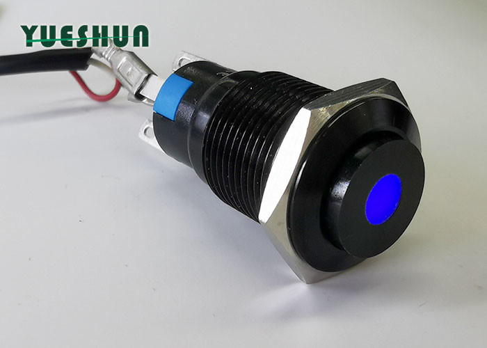 16mm Dot Type Push Button Switch LED Illuminated , LED Latching Push ...