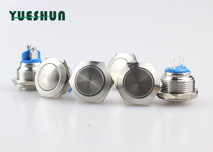 NC NO Momentary Push Button Switch Doorbell Self Reset Silver Alloy Contact Material