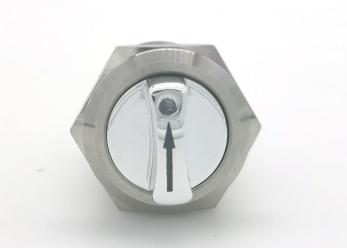 Silver Color Anti Vandal Push Button Switch , Metal Illuminated Rotary ...