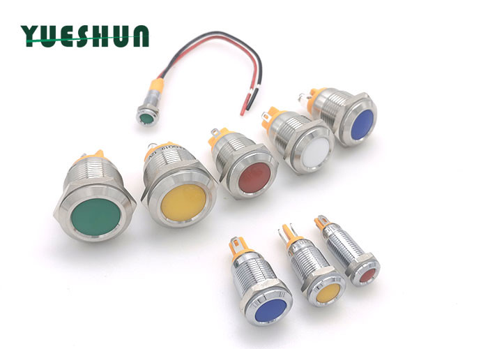 Red Blue LED Anti Vandal Push Button Switch 12mm 16mm Metal LED ...