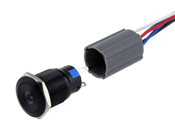 Led Anti Vandal Push Button Switch With Pigtail Connetcor , Aluminum ...