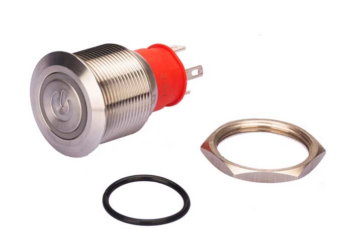 High Current 22mm Panel Mount Push Button Switch Momentary Latching ...